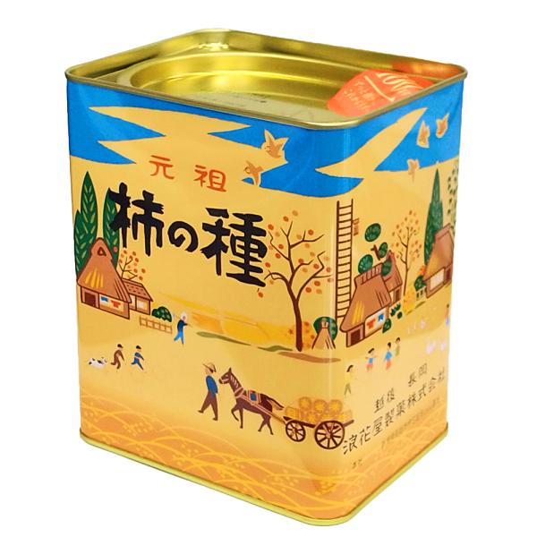 ※当商品は24個までで1梱包です。内容量：170g缶サイズ：縦9cm×横11.8cm×高さ14cm賞味期限：3ヶ月以上。商品に記載。参考：ピーナッツは入っていません。生産地：浪花屋製菓株式会社保存方法：常温商品説明：昔懐かしい柿の種です。今...