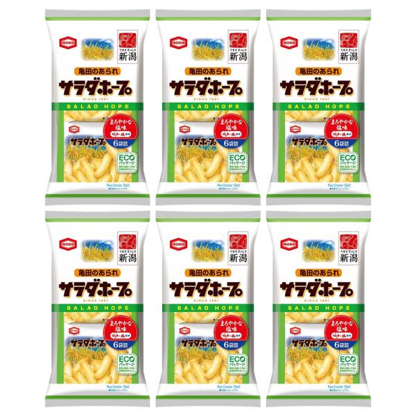 ※サラダホープ各種は合計24袋までで1梱包です。内容量：90g×6袋賞味期限：製造日から150日原材料：もち米（国産、タイ産）、植物油脂、食塩、香辛料、カツオエキスパウダ−、たん白加水分解物／調味料（アミノ酸等）、香辛料抽出物、植物レシチン...