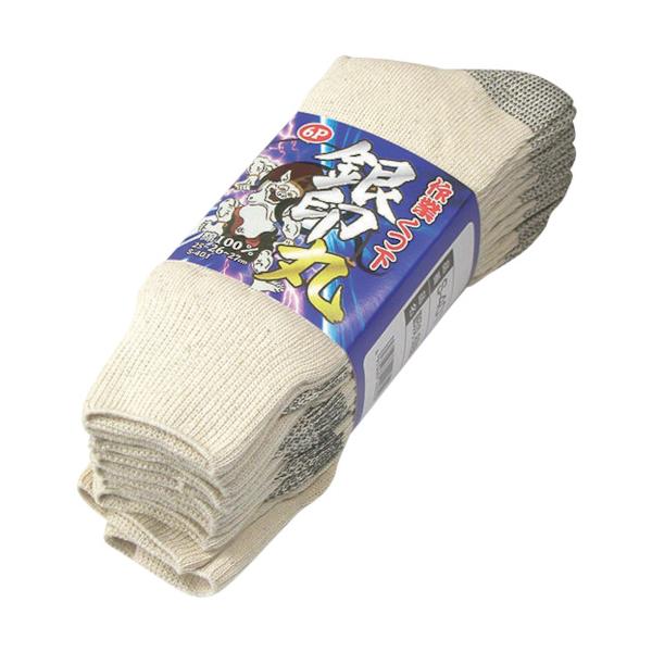 特長：天然素材の綿100％の靴下のため、肌に優しく、吸汗性も抜群です。用途：一般作業などに。仕様・規格 ：S−401　銀印・6足組(職人)色：生成りタイプ：先丸サイズ：フリー材質：綿100％161-9908   63-5738-01