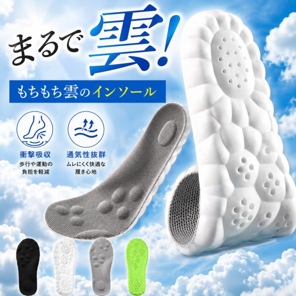 ■素材ポリエステル、EVA■サイズ：適応サイズ：23.5〜28.5cm※サイズ調整はハサミで簡単にカットできます。■関連ワードインソール 中敷き 衝撃吸収 　負担軽減　３D　痛くない 疲れない 男女兼用　ユニセックス　メンズ　レディース　ア...