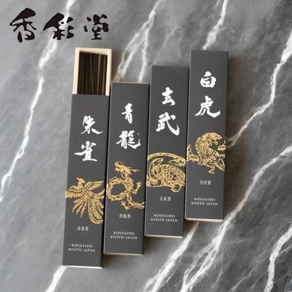 東西南北の四方を守る神々をモチーフにした、特別なお香です。古代の中国や日本において、四神は天地を司る存在として信仰され、それぞれが方角を守り、平穏と繁栄をもたらすとされてきました。東を守る青龍（せいりゅう）、南を守る朱雀（すざく）、西を守る...