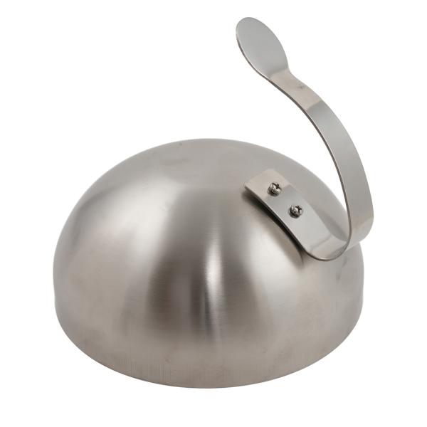 家庭用鉄板ステンレスプレートに最適！ステンレス　耐熱ドームカバー 家庭用鉄板ステンレスプレートにピッタリサイズのステンレスフードカバーです。調理中の油ハネ・飛び散りを抑えながら、熱を逃がしにくくして蒸し焼き効果もサポート。ステーキはもちろん...