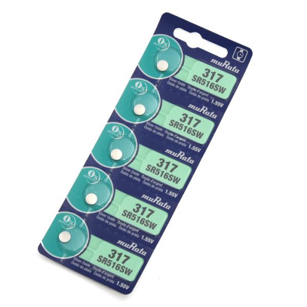 SR516SW（317）ボタン電池 時計用電池 1シート/5個入り※メーカーの指定はできません。※画像とはメーカーが異なる場合がございます。ご了承ください。