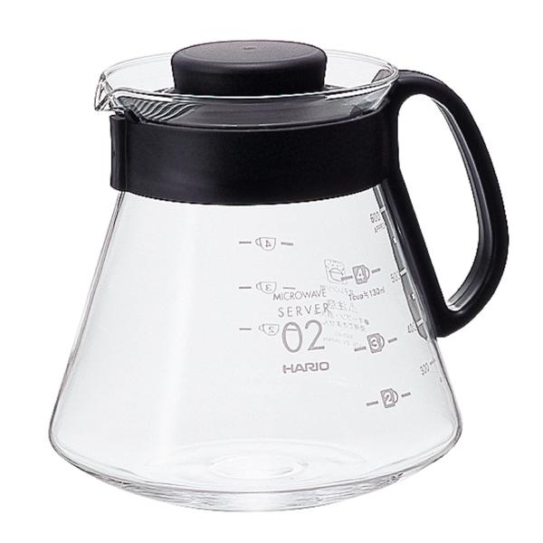 HARIO  ハリオ  V60 レンジサーバー 600ml 2~5杯用 ブラック コーヒーサーバー 耐熱ガラス 日本製 XVD-60B