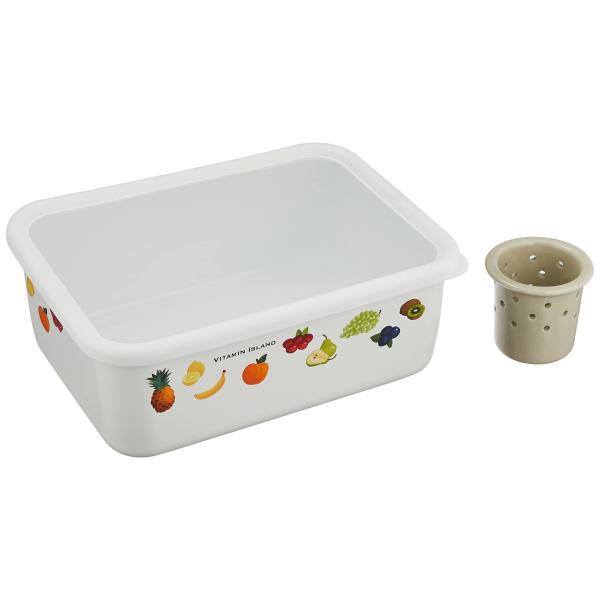 和平フレイズ Wahei freiz  漬物容器 ホーロー ぬか漬 保存 水抜き付 ビタミンアイランド ME-7274