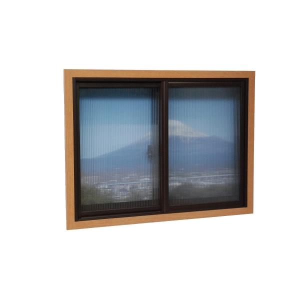 二重窓・簡易内窓 省エネ・冷暖房効果大幅アップ  小窓用セット 内窓内寸 高さ:~915mm 巾:~915mmまで  ブラウン