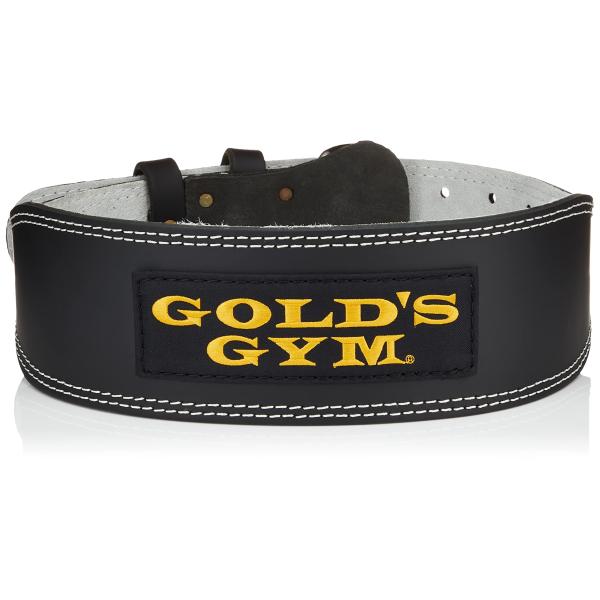 ゴールドジム GOLD'S GYM  定番人気！高強度のトレーニングレザーベルト 初心者〜上級者 体幹腹圧の安定、怪我防止に！スクワット デッドリフ