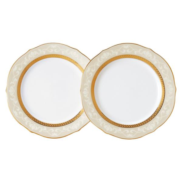 Noritake ノリタケ アクセント プレート 　 ペアセット 　 23cm ハンプシャーゴールド 2枚 ファインポーセレン P91310/433