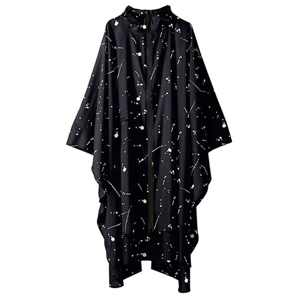 KiU 大雨対応 ポンチョ 自転車 はっ水 防水 収納袋付き メンズ レディース レインポンチョ スプラッシュ ブラック K64-135