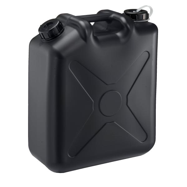 瑞穂化成 扁平缶 ノズル無 20L ブラック 0207BK 両口 カラーポリタンク