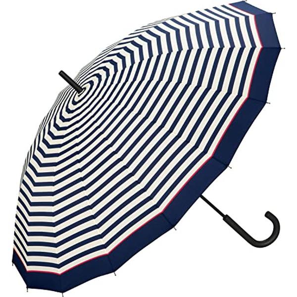 人気の16本骨シリーズ。丈夫なのはもちろん、シックで大人っぽい印象なのも魅力です。【商品仕様】サイズ：約直径103.8×全長86.6cm素材：生地/ポリエステル100%原産国：中国