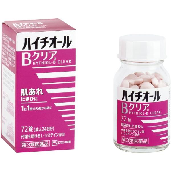 ■製品特徴◆ビタミンＢ2主薬製剤ハイチオールＢクリアは、肌代謝を助けるアミノ酸"Ｌ-システイン"とビタミンＢ群、ビタミンＣを配合。体の内側から肌細胞に働きかけ、肌全体の調子を良くし、肌あれなどに効果を発揮する医薬品です。●体の内側から、肌あ...