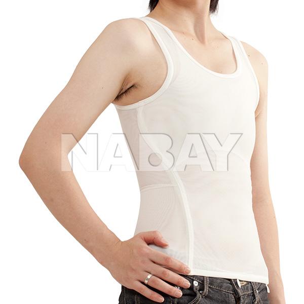 ランニングタイプの決定版として、胸の膨らみを抑える効果はもちろん、着心地や見た目にもこだわり、市販のメンズランニングシャツと比較しても自然なデザインの大定番ナベシャツです。X[ten]シリーズは首や腕周りにソフトな綿素材を使用する事により、...