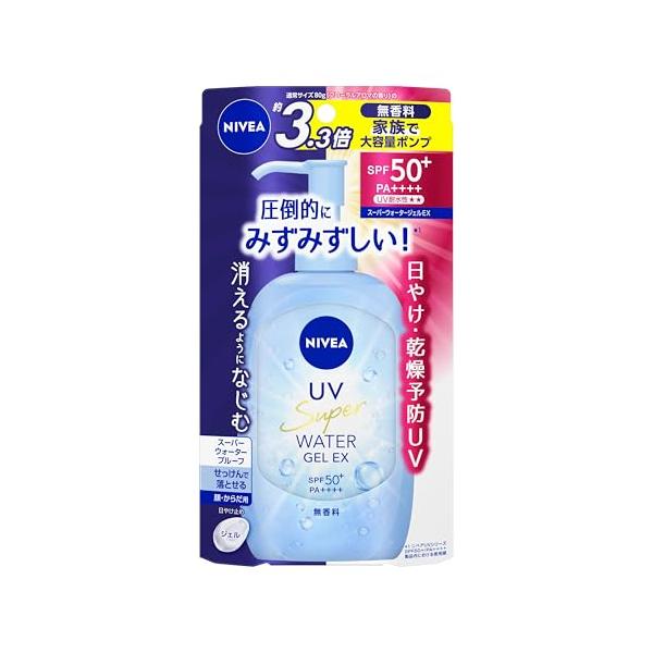 ブルー/-/4901301462206・パッケージ個数:1・日やけ・乾燥予防ＵＶ。ＳＰＦ５０＋・家族で。大容量ポンプ。無香料。・圧倒的にみずみずしい使い心地