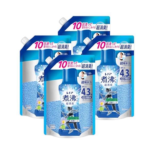 PatternName:詰め替え 1810mL×4袋・パッケージ個数:1・抗菌ビーズは、衣類の消臭専用のお洗濯ビーズ。いつもの洗剤や柔軟剤に加えるだけで、しみついたニオイまで煮沸レベルに消臭* (*洗濯後・部屋干しにて検証。)・エリそでの黄...