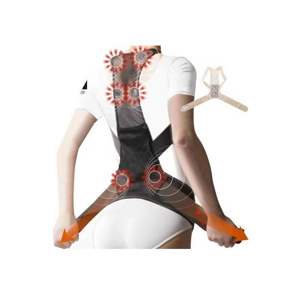 5〜7日以内に発送予定(土日祝除く)★店内3,240円税込以上ご購入で【送料無料】★6つの「磁力」で元気なからだへ。管理医療機器として認証されているネオジウム磁石を使用した背筋ベルト。最大磁力100mT（ミリステラ）が肩・背中・腰に作用して...