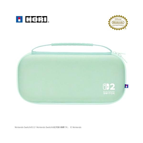 Nintendo Switch2専用 本体収納ポーチパステルグリーン/-/NSX-080・Color:パステルグリーン・パッケージ個数:1・Nintendo Switch 2 とゲームカードを収納できるスリム形状でカバンの隙間にぴったりなポ...