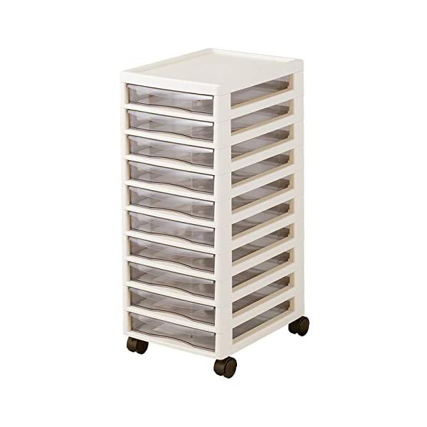 A4 [浅10段]アイボリー/A4浅型10段/APA4-A10(IV)・Color:アイボリーStyle:A4 [浅10段]・パッケージ個数:1・本体サイズ:幅27×奥行34.5×高さ64.2cm・材質:ポリプロピレン・ポリスチレン・キャス...