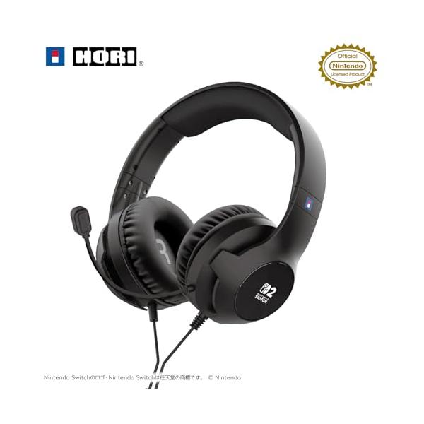Switch2ブラック/-/NSX-145・Color:Switch2ブラック・Nintendo Switch 2 向けゲーミングヘッドセットが登場！
