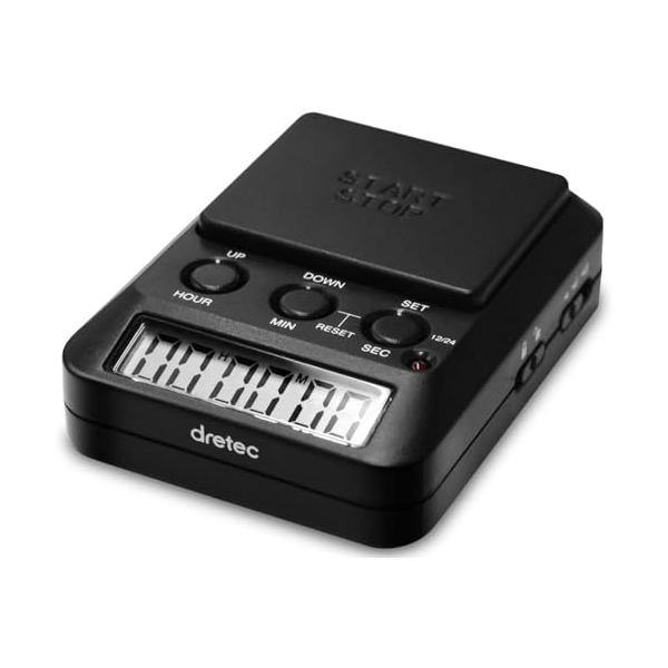 ブラック/W6×D8×H2.3cm/T-587・Color:ブラック・パッケージ個数:1・【便利なタイマー機能】百マス計算やゲームなどのタイムトライアルに便利な1/100秒計測ができます。上部のボタンを押すとカウントアップが始まり、ストップ...