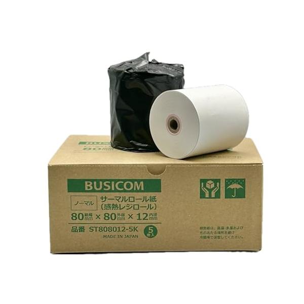 -/-/ST808012-5K・パッケージ個数:1・ロール紙サイズ：幅80mm×外径80mm×内径12mm (80×80×12)・ロールの直径80mm スター精密・TSP100III/mc-Print3、エプソン・TM-T88VI/ TM?...