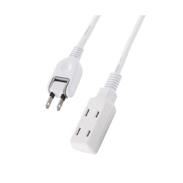 ホワイト/1m/ECT-4010WH・Color:ホワイトSize:1m・パッケージ個数:1・タップ部分がコンパクトで、狭い場所でも設置しやすい3個口タップです。表面に2口、裏面に1口ずつ差込口があります。・差込口には海外製のスマートプラグ...