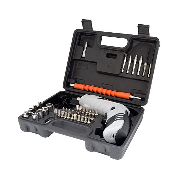 ホワイト/1)3.6V/LID-C01IW・◇DIYの強い味方! ビット45個+本体+USBケーブルの47点セット! DIYに必要なほとんどのビットがそろっています。・◇グリップが変形! 2Wayタイプ ピストル型とストレート型に変形が可能...