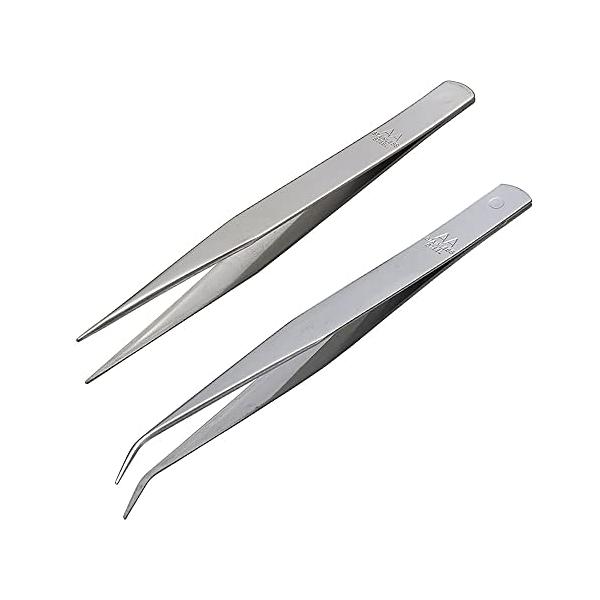 2本ステンレス/AA(フラット)125mm/No.ATW-S3・Size:AA(フラット)125mmStyle:2本・パッケージ個数:1・セット内容:ステンレスピンセット 先細フラットタイプ(直125mm×1本、先曲125mm×1本)・材質...