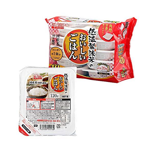 -/10個/-・Size:10個・パッケージ個数:1・原材料:うるち米(国産)・内容量:1.2kg(120g×10食)・カロリー:1食(120g)当たり173kcal・商品サイズ(高さx奥行x幅):15.5cm×22.8cm×53.9cm・...