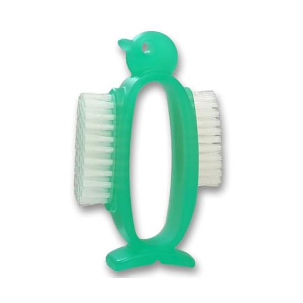 グリーン/全長約10cm/AZ950G・パッケージ個数:1・サイズ:約6×10×3cm・本体重量:約30g・素材:台/ポリプロピレンブラシ/ナイロン・原産国:日本・硬さの違う2種類のブラシで爪や手のお手入れに