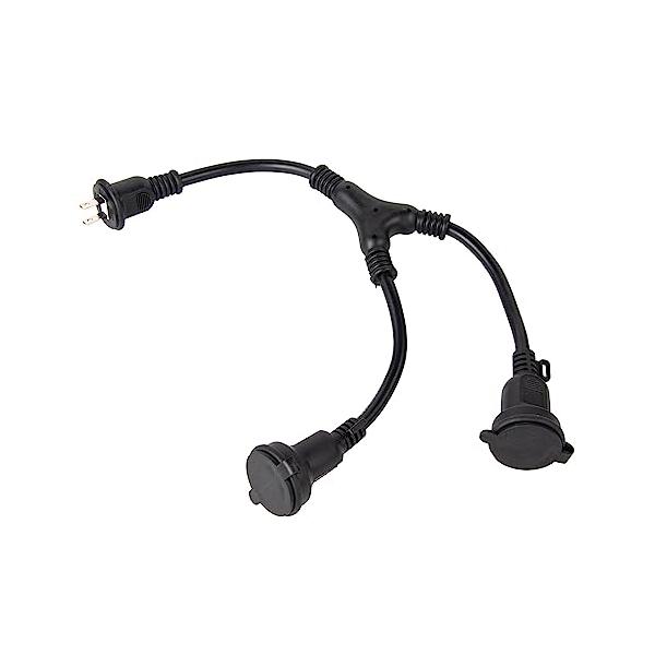 2分配ブラック/-/NCT-DB2WP・Style:2分配PatternName:単品・パッケージ個数:1・コード：VCT1.25mm2×2芯 【電気用品安全法(PSE) 技術基準適合商品】・125V 15A　合計1500Wまで・差込口:2...