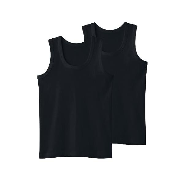 タンクトップブラック/130/BF6765C・Color:ブラックSize:130・綿100%のベーシックインナーだから綿好きの方におすすめ。・2枚組だから毎日の着回しに便利。・抗菌防臭防臭加工・部屋干し対応アイテムです。