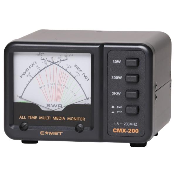 1.8〜200MHz　0〜3KW(HF)，0〜1KW(VHF)　30/300/3KW