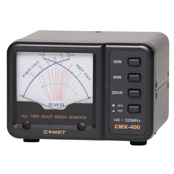 ●周波数範囲：140〜525MHz ●電力測定範囲：0〜200W（VHF/UHF）●電力測定レンジ：30/60/200W ●電力測定確度：±10％（フルスケール時）●SWR測定範囲：1.0〜∞ ●インピーダンス：50Ω ●残留SWR：1.2...