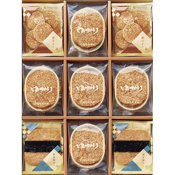 磯の香りただよう銘菓、それぞれに際立つ個性。坂角総本舖ならではの味わい、バラエティ豊かなセット。【セット内容】ゆかり×２０枚、姫ゆかり×６袋、海老焼のり×８枚【賞味期限】常温60日【特定原材料等】小麦・乳・えび