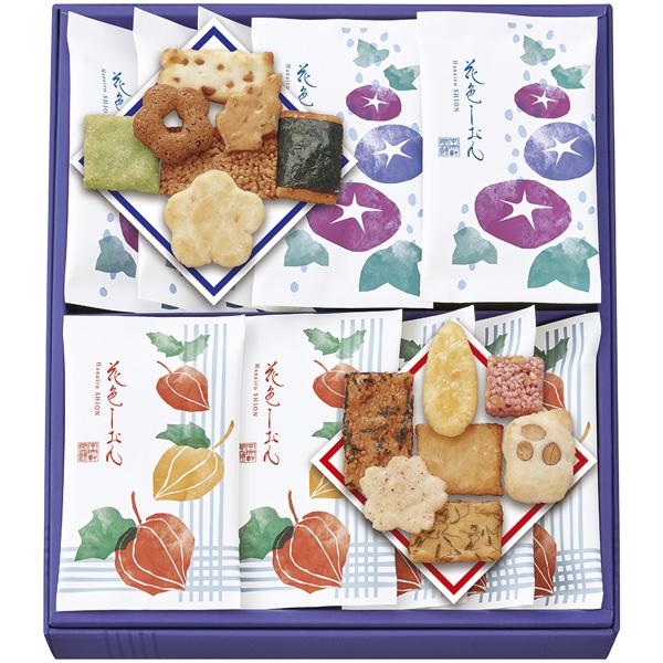 米と素材の味の調和を大切にした、あられ・菓子の詰合せ。モンドセレクション15年連続最高金賞受賞。【セット内容】あられ・干菓子詰合せ（藤紫・薄紅×各６袋　合計１２袋）【賞味期限】常温120日【特定原材料等】小麦・卵・そば・落花生・えび