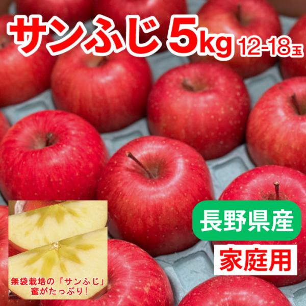 サンふじとは、袋をかけず、太陽の光をいっぱい浴びて色づけさせ育てたふじりんごです。甘味が豊富、果汁も多く、蜜たっぷり、歯ごたえが良いりんごです。親種にあたる国光種から受け継いだバランスの良い酸味と、シャリシャリとした食感が絶妙です。