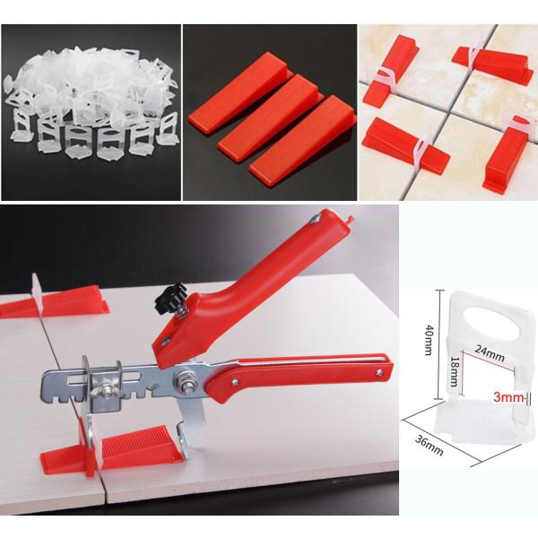 【商品名】　タイルレベリング タイル用クリップ スペーサークリップ 目地幅 3.0mm 200個 + クサビ 100個 + フロアペンチ 【セット内容】　・200個スペーサークリップ(3mm), 100個クサビ, 1個プライヤー【商品説明】...