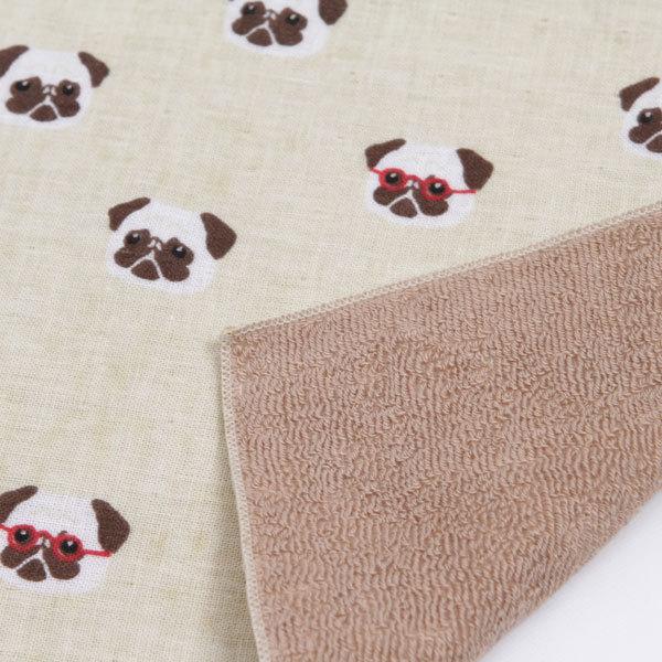 絵柄はガーゼ生地に捺染技法で染められています。「捺染(なっせん)」技法とは、型を作ってその型の上から染料を刷り込んで染める技法のことをいいます。型を使用するため、注染染めに比べて細かな柄まで表現できるのが特徴です。捺染技法はガーゼ面だけの染...