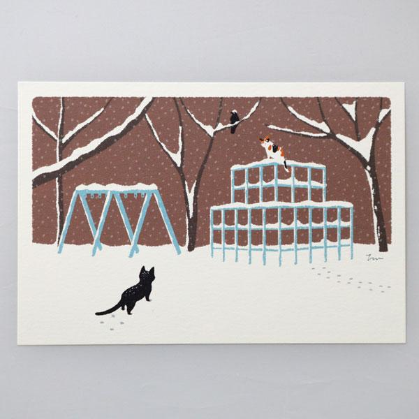 日本の四季の風景を旅している猫「たびねこ」の絵はがきです。<br>絵の中の猫達と一緒に、小さな旅を楽しみましょう。<br><br>