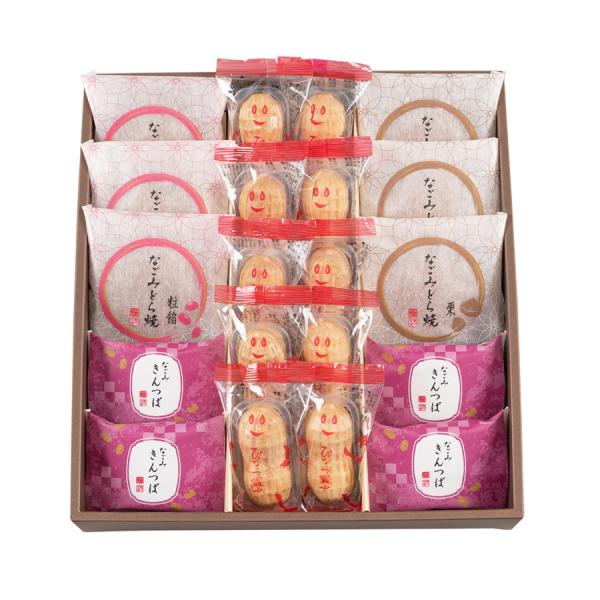【発売日：2023年06月28日】＜詰合内容＞ぴーなっつ最中×10、なごみきんつば×4、            なごみどら焼 栗×3、なごみどら焼 粒餡×3＜商品サイズ＞334×314×63(mm)＜お日持ち＞20日間程度お土産 帰省土産に...