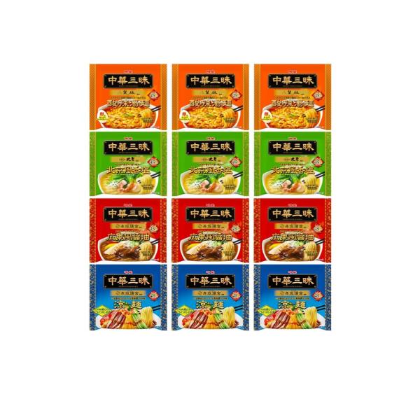 ■商品紹介●名店監修！本格中華の味わいが楽しめるインスタント袋麺「中華三昧」のアソートセットです。 ●榮林監修(酸辣湯麺)：さわやかな香酢の酸味と辣油の辛みある味わい。 ●中國料理北京監修(北京風香塩)：蝦醤の深みのある旨みと葱油の香り立ち...
