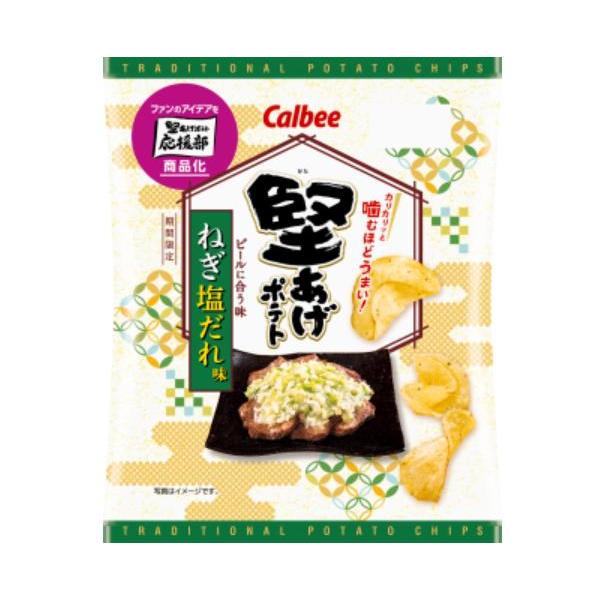 ■商品説明ファンのアイデアを商品化！堅あげポテト応援部で募集した「ビールに合う味」から選びました。袋を開けると広がるねぎの香りに、ごま油とにんにくの風味。程よい塩気で、ビールが進む堅あげポテトです。■原材料名じゃがいも（国産又はアメリカ）、...