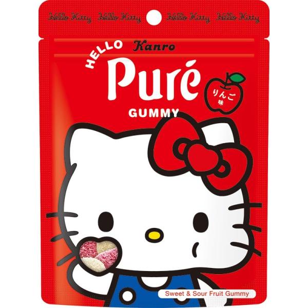 ■商品説明おしゃれな王道グミ「ピュレグミ」と、国民的キャラクター「ハローキティ」のキュートなコラボレーション■原材料砂糖（国内製造）、水飴、ゼラチン、濃縮りんご果汁／酸味料、増粘剤（ペクチン）、炭酸カルシウム、着色料（紫ニンジンジュース）、...