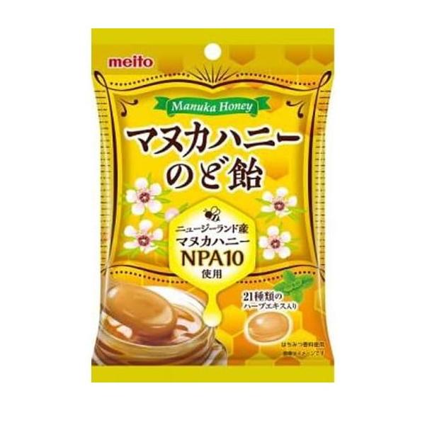■商品説明ニュージーランド産のマヌカハニーＮＰＡ１０を配合したのど飴。■原材料砂糖（国内製造）、水あめ、はちみつ、ハーブエキス／香料、着色料（カラメル）