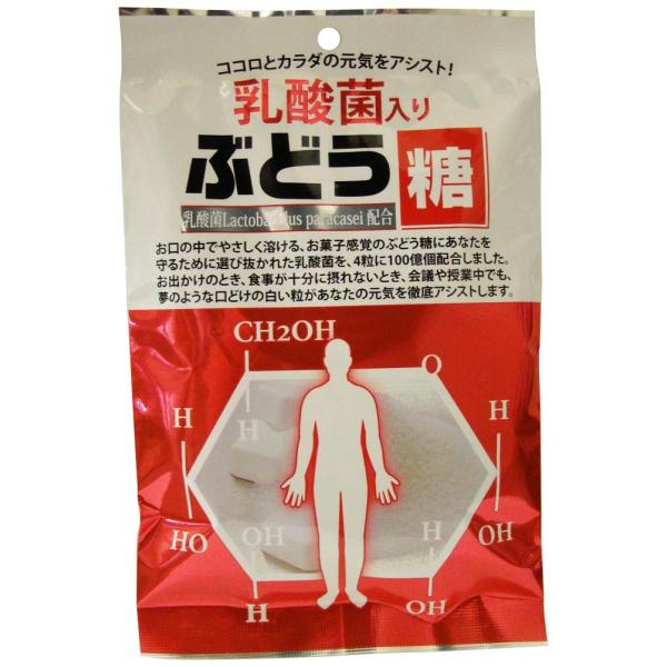 ■商品説明:ココロとカラダを元気にアシスト!乳酸菌入りぶどう糖です。「夢のくちどけ」ぶどう糖に乳酸菌"Lactobacillus paracasei“(別名:シールド乳酸菌M-1)を配合しました(4粒に100億個)。人混みに出ることの多い毎...
