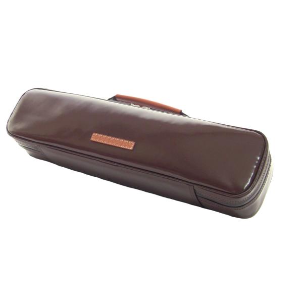 C管 フルートケースガード  「Amadeus/wf」チョコ/ 本革キャメルハンドルスタンダード版、「Amadeus/wf」シリーズの本革ハンドル&amp;本革ネーム版です。Colorチョコ（光沢） / 本革キャメルハンドル美味しそうなチョ...