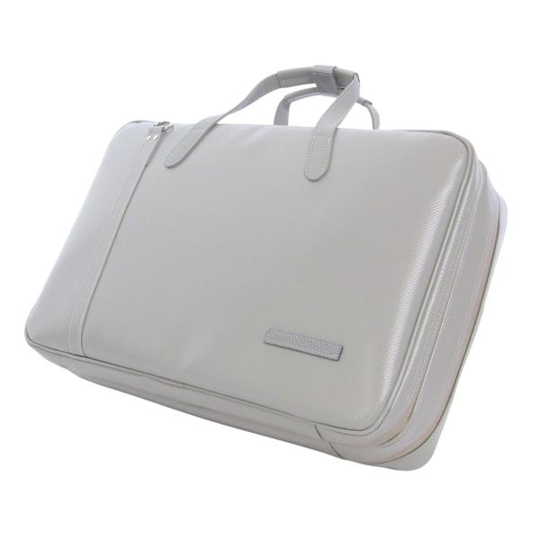 2コンパート ブリーフ ケース「Deniro 2/wf」（フルート・オーボエ・クラリネット対応）マットライトグレー / グレーColorマットライトグレー / 本革グレーエンブレム＆ハンドルNAHOK自慢の最高級厚手スーパーティルトのつやな...