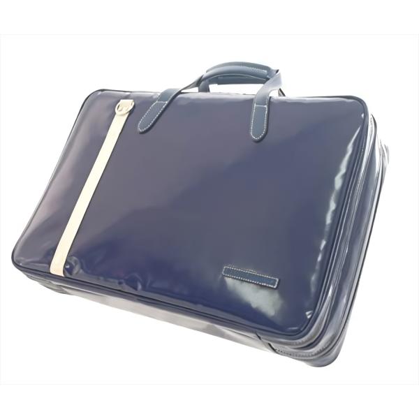 2コンパート ブリーフケース「Deniro 2/wf」（フルート・オーボエ・クラリネット対応）ディープブルー / アイボリーColorディープブルー / アイボリーライン・ティールブルー本革ハンドル＆エンブレムいわゆる紺ですが、ジャーマンカ...