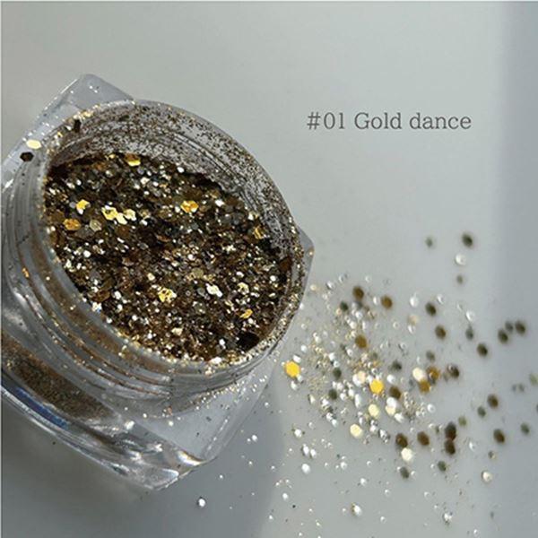 #01　ゴールドダンス加えて楽しめるアディングシリーズ。ジェルに重ねて、混ぜて、自由にアレンジできます。1.7g